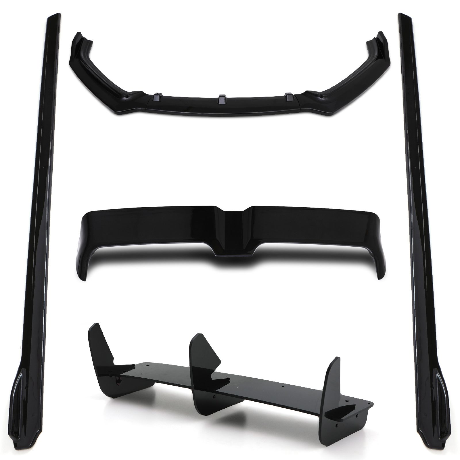 Gloss Black Aero Lowline Kit Oettinger Style For VW Polo MK5 6C GTI 14 ...